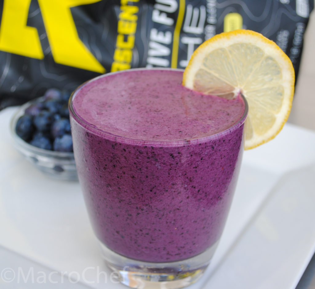 Lemon Blueberry Protein Smoothie – MacroChef